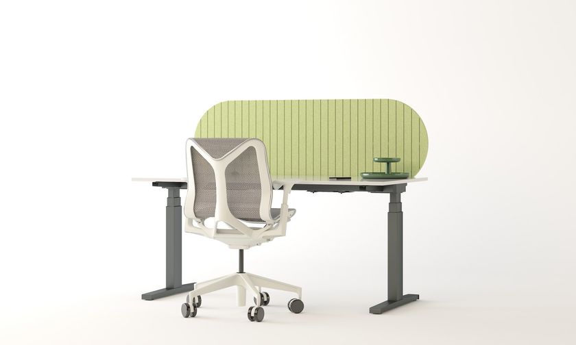 FULL MOON Recycled plastic desktop partition By IMPACT ACOUSTIC®