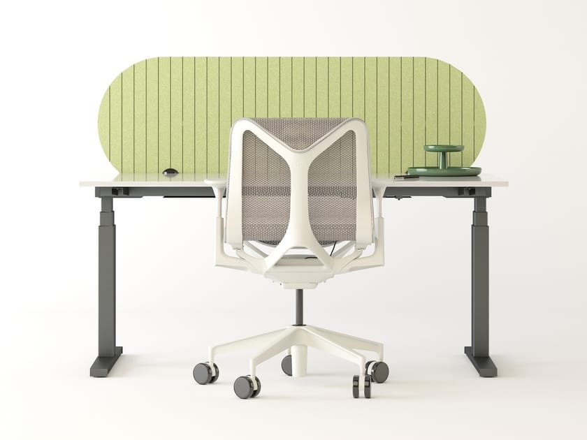 FULL MOON Recycled plastic desktop partition By IMPACT ACOUSTIC®