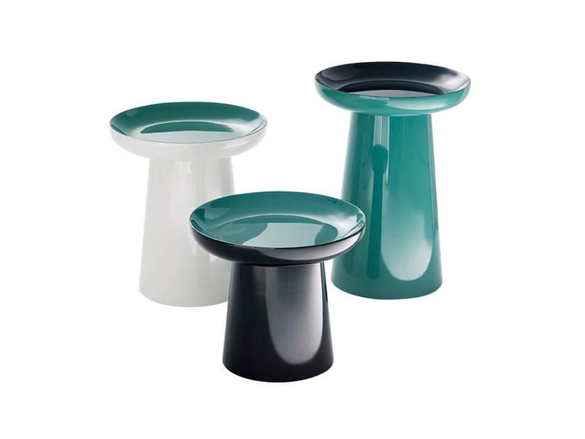 Round glass-fibre side table FUNGO By HC28 Cosmo design Archirivolto