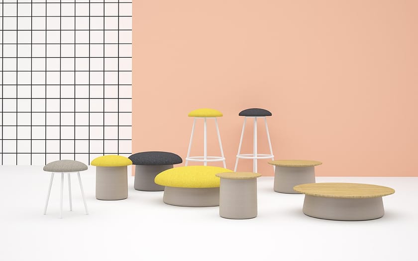 FUNGO High fabric stool with footrest By grado design | design Wendy ...