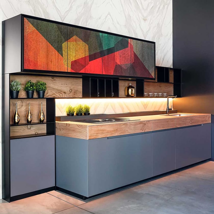Linear custom kitchen FUSION By Maiullari design Giovanni Pesce