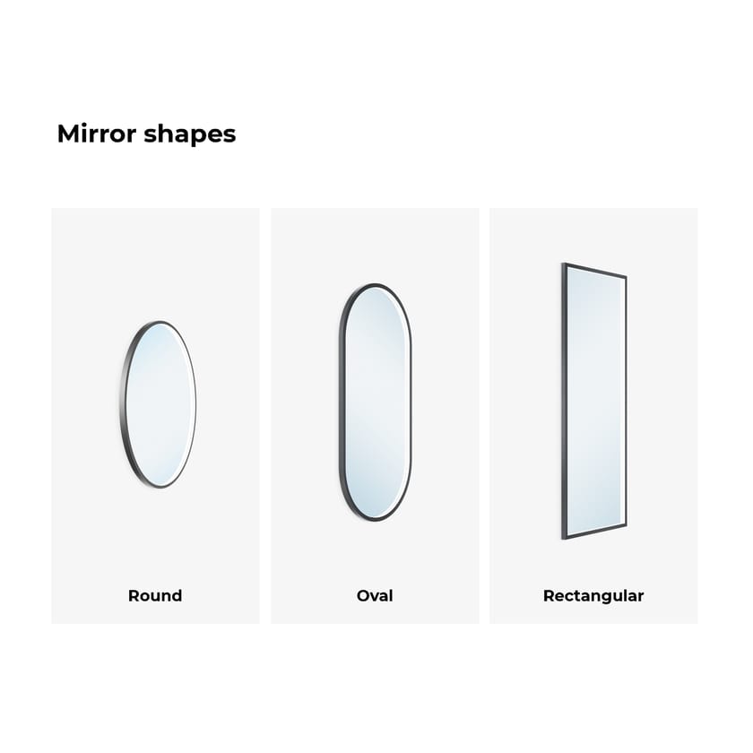 FUTON W Specchio OLED rotondo in alluminio con cornice By Intra ...