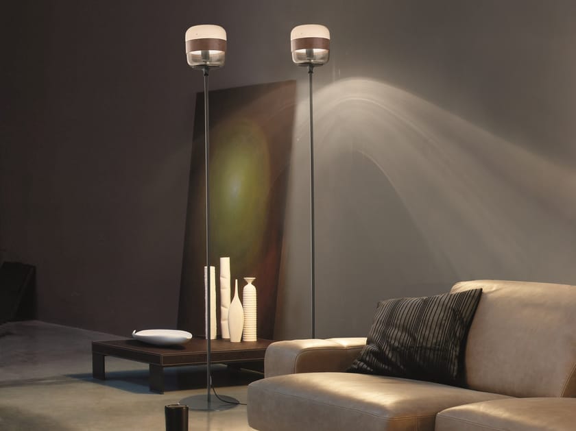 Direct-indirect light blown glass floor lamp FUTURA PT Futura ...