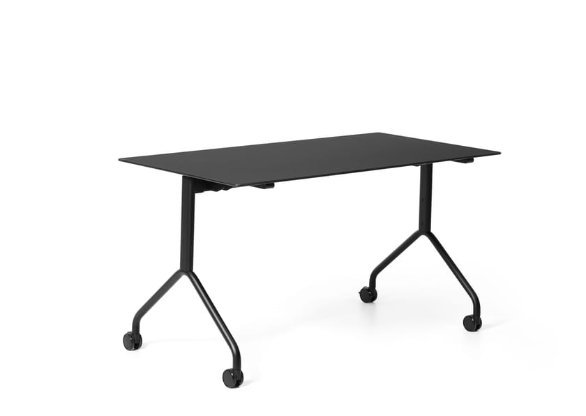 Folding workstation desk with casters FX TABLE By rosconi