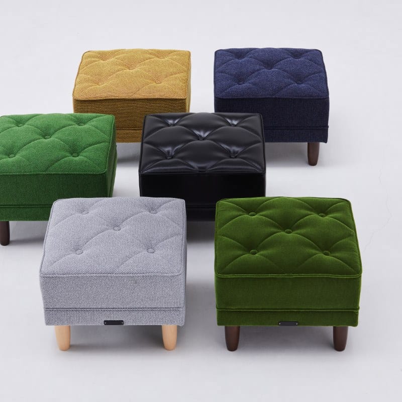 Fabric footstool By KARIMOKU