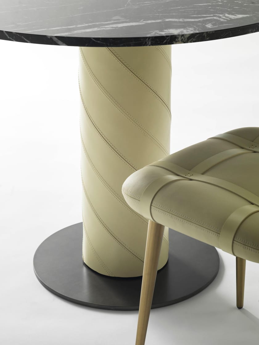 ROLLING 2B Oval marble dining table By Fasem | design Giancarlo Vegni