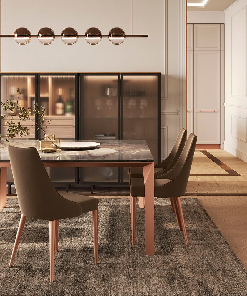 DANIEL Square technical ceramic table By Febal Casa