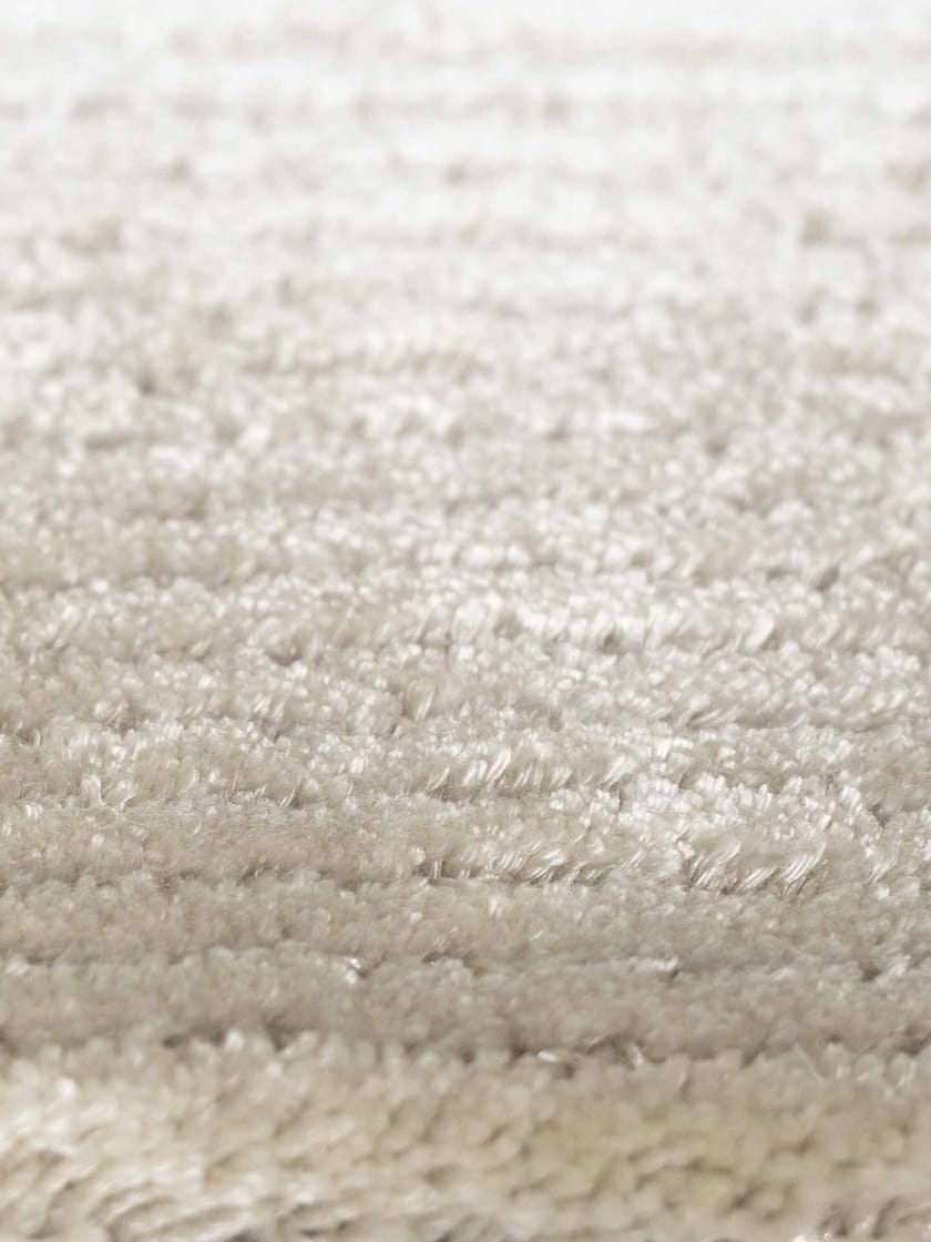 ECOLICIOUS CREAM WHITE Rectangular handmade rug By Feyyn