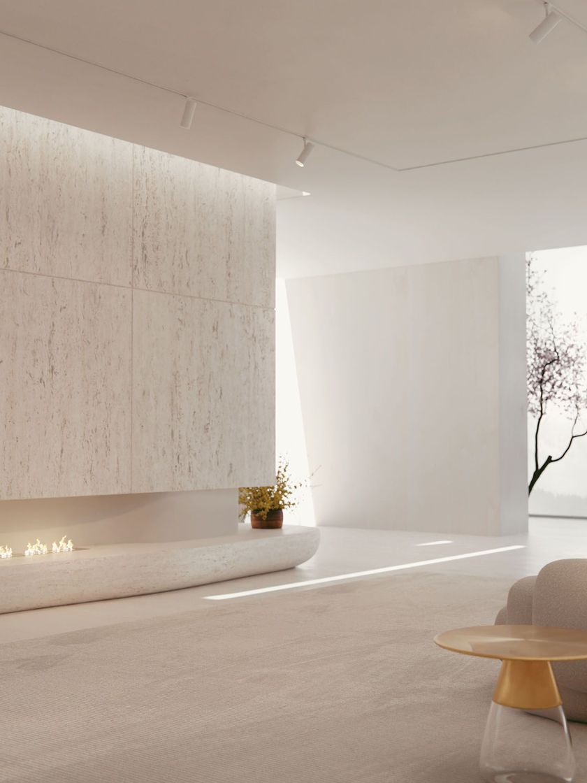 ECOLICIOUS CREAM WHITE Rectangular handmade rug By Feyyn