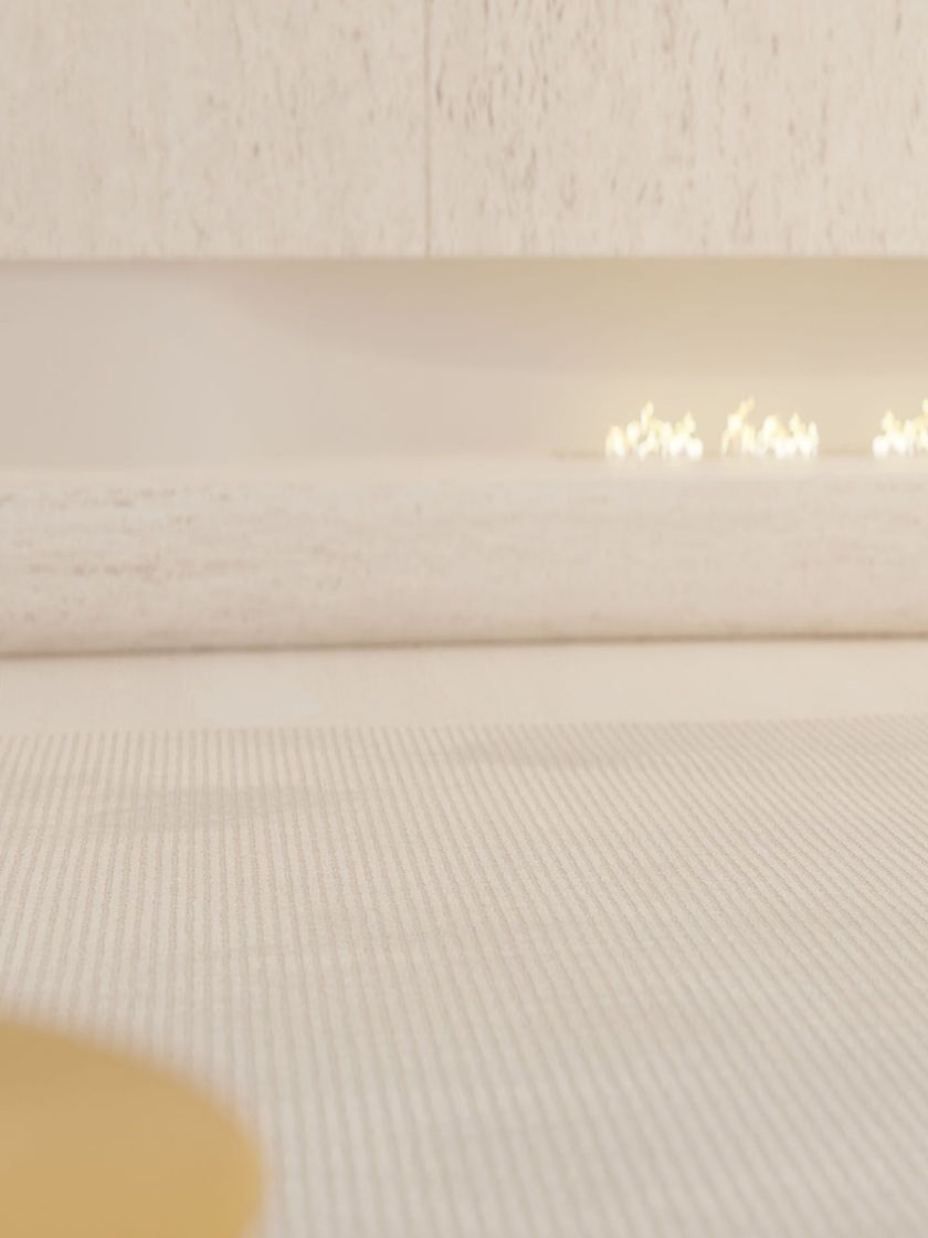 ECOLICIOUS CREAM WHITE Rectangular handmade rug By Feyyn