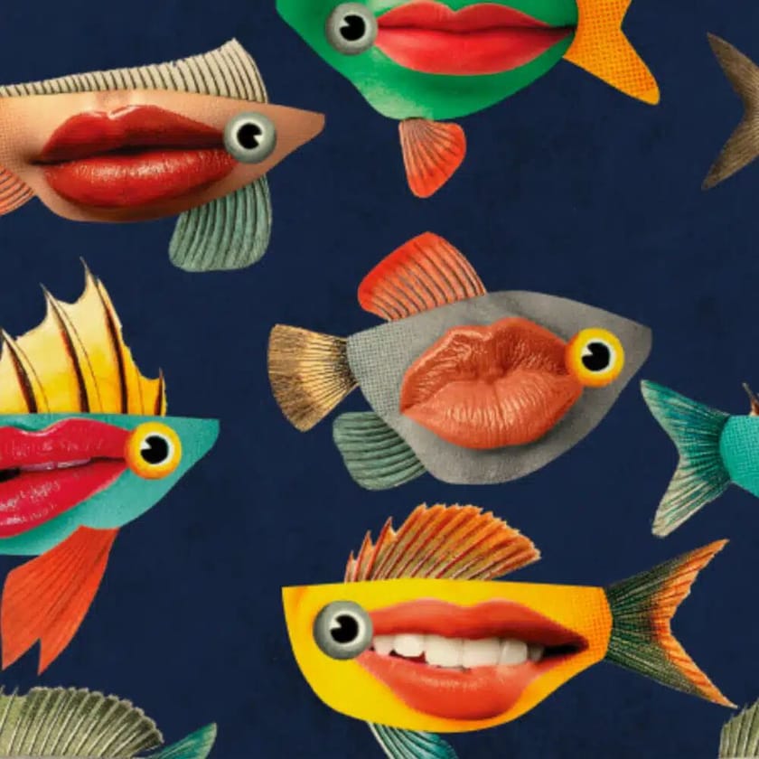 LIPS FISH Wallpaper By FillYourHomeWithLove