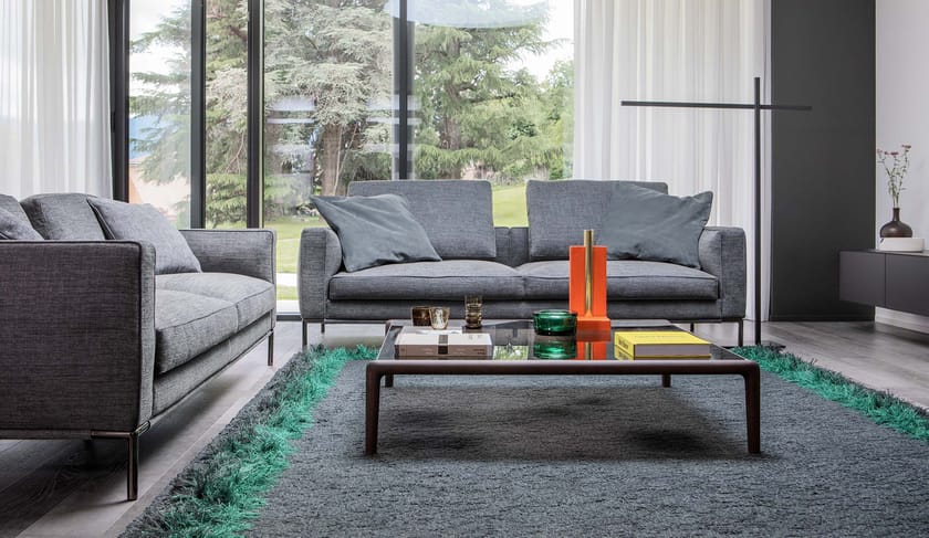 GAUDÍ Wood and glass side table By Flou | design Matteo Nunziati