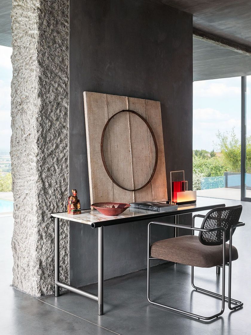 IKO Rectangular steel console table By Flou