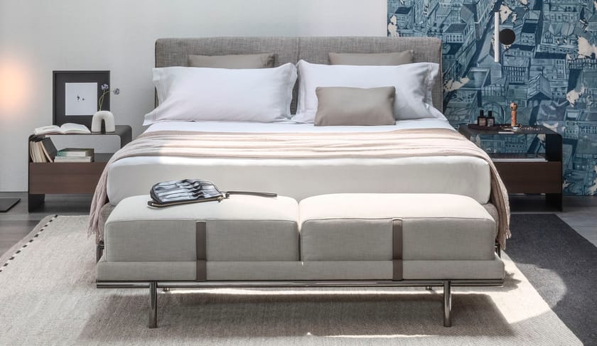 NEW BOND Upholstered fabric bench By Flou