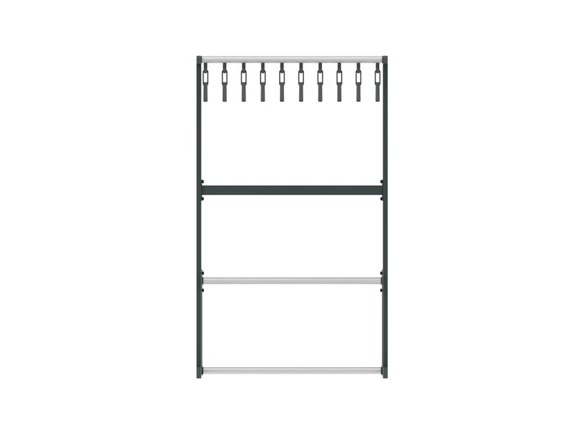 TERTIO DVK DVKP Powder coated steel coat rack with umbrella stand By ...