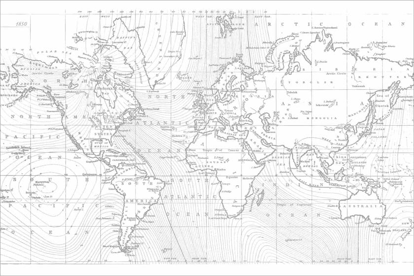 Digital printing wallpaper with map GEO MAP By LGD01