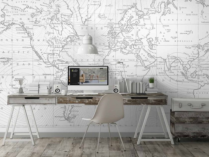 Digital printing wallpaper with map GEO MAP By LGD01