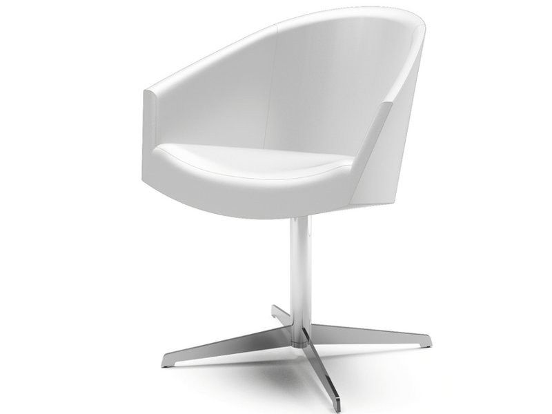 GABA Fabric easy chair with armrests with 4-spoke base By Cizeta ...