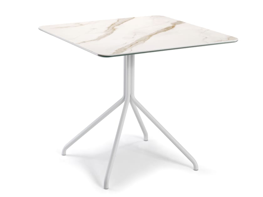 LOL MARBLE & PORCELAIN SQUARE Square table By GABER | design Forsix