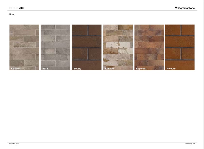 GAMMASTONE BRICK AIR Klinker or porcelian bricks panel By GammaStone