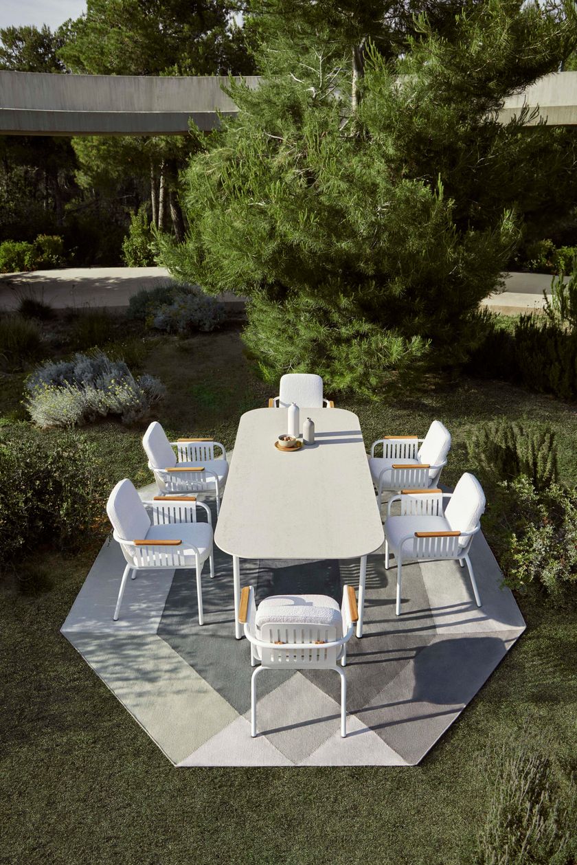 CAPA Mesa para jardín rectangular de aluminio By GANDIABLASCO