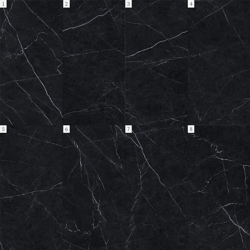 NERO MARQUINA Porcelain stoneware wall/floor tiles with marble effect ...