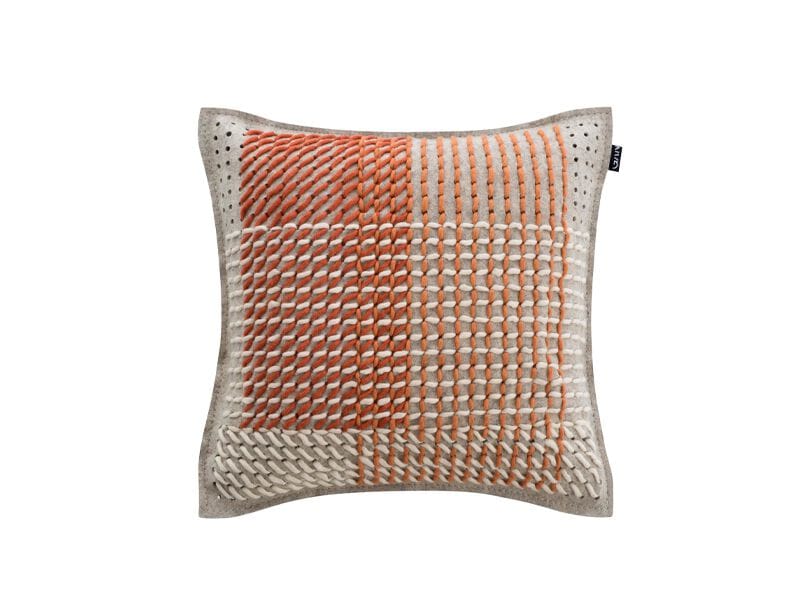 CANEVAS GEO CORAL Square fabric cushion By GAN | design Charlotte Lancelot