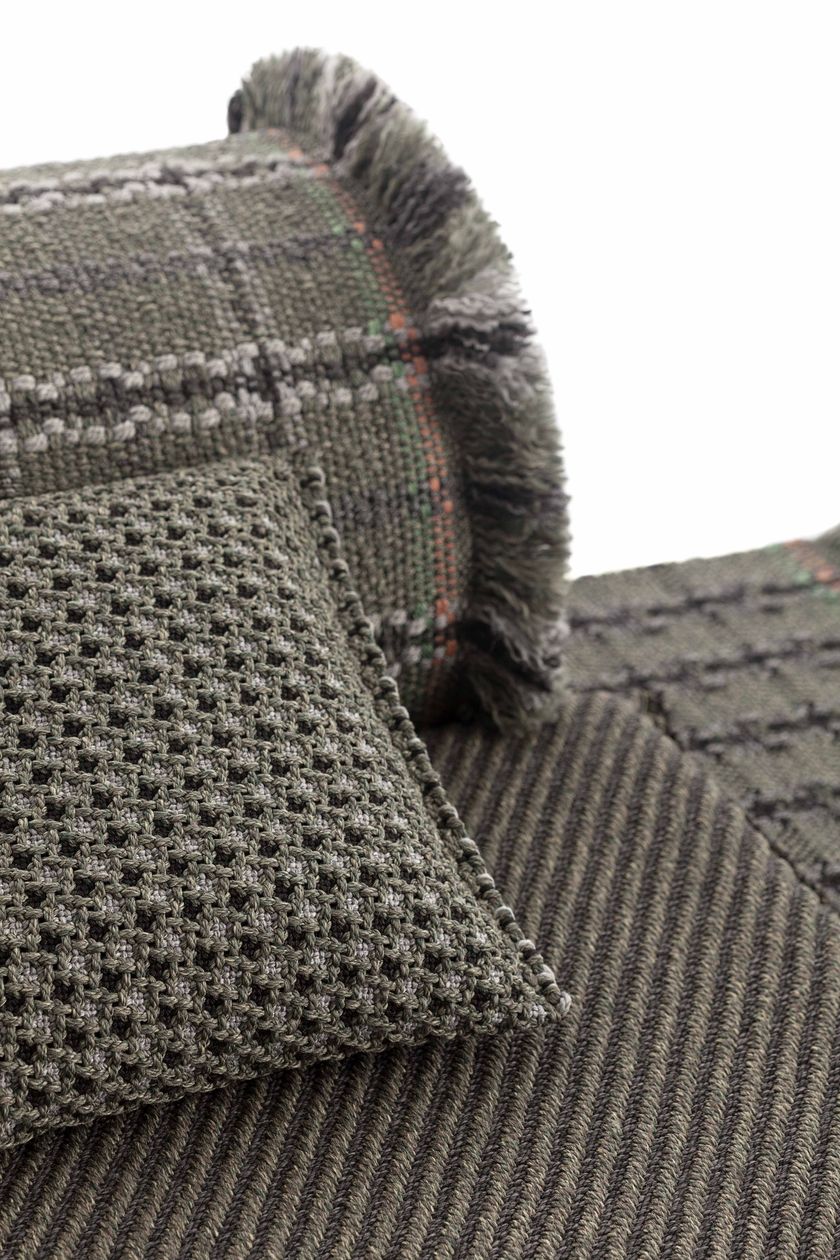 GARDEN LAYERS GREEN Motif square outdoor polypropylene cushion By GAN ...
