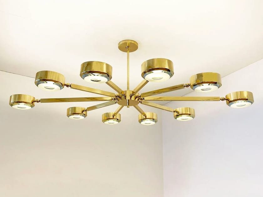 OVAL OCULUS - CARVED GLASS Lampada da soffitto in metallo By GASPARE ASARO