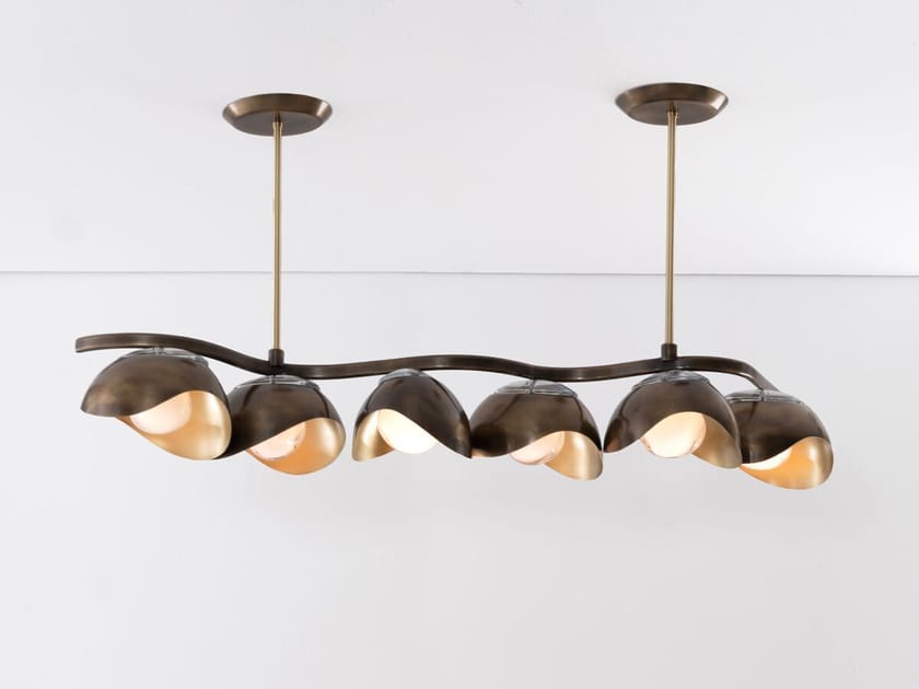 SERPENTE Metal ceiling lamp By GASPARE ASARO