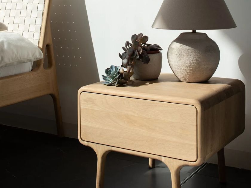 FAWN Rectangular oak bedside table with drawers By GAZZDA | design ...