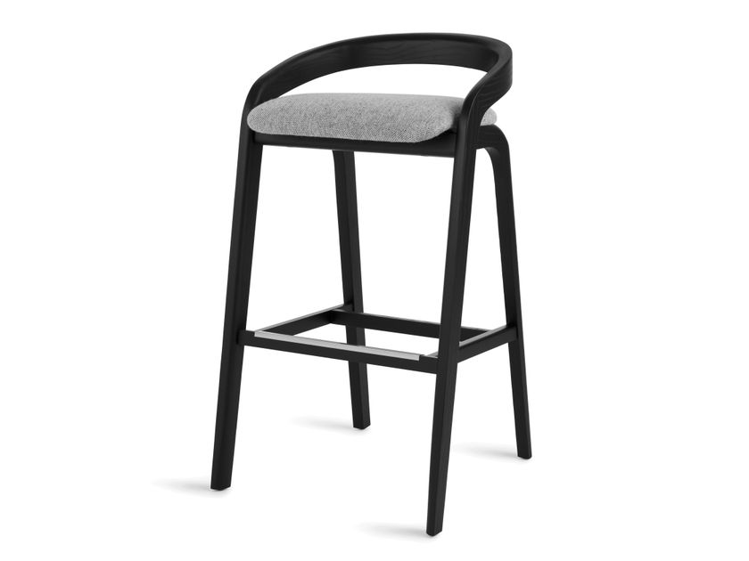 GENEA BARSTOOL High solid wood stool with back By Passoni | design ...