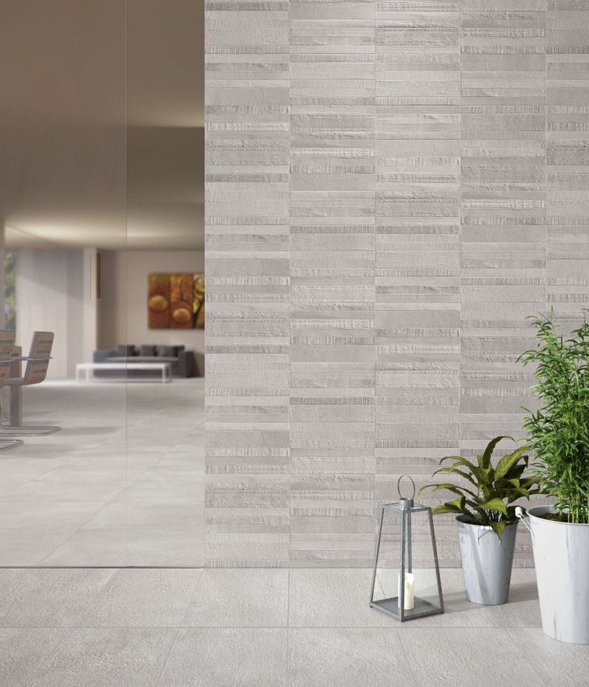 Revestimiento de pared/suelo de gres porcelánico efecto cemento GENESIS ...