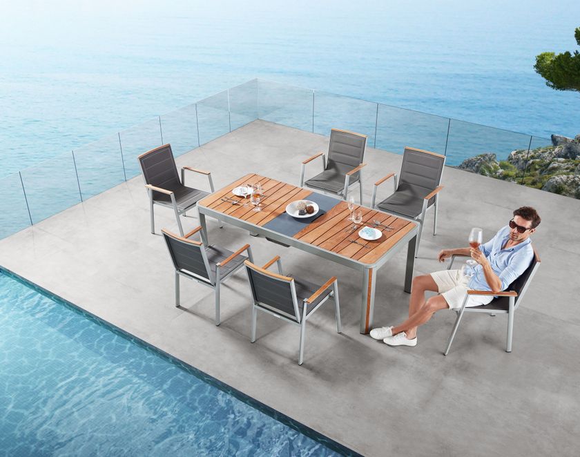 GENEVA - 203110 7 pcs outdoor dining set By HIGOLD