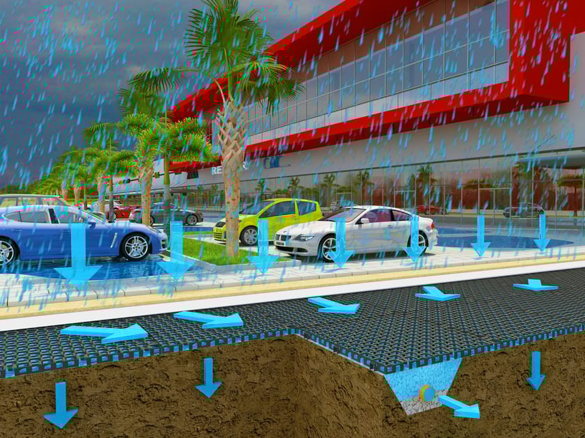 GEOCELL Earth retaining wall drainange and protection system By Geoplast