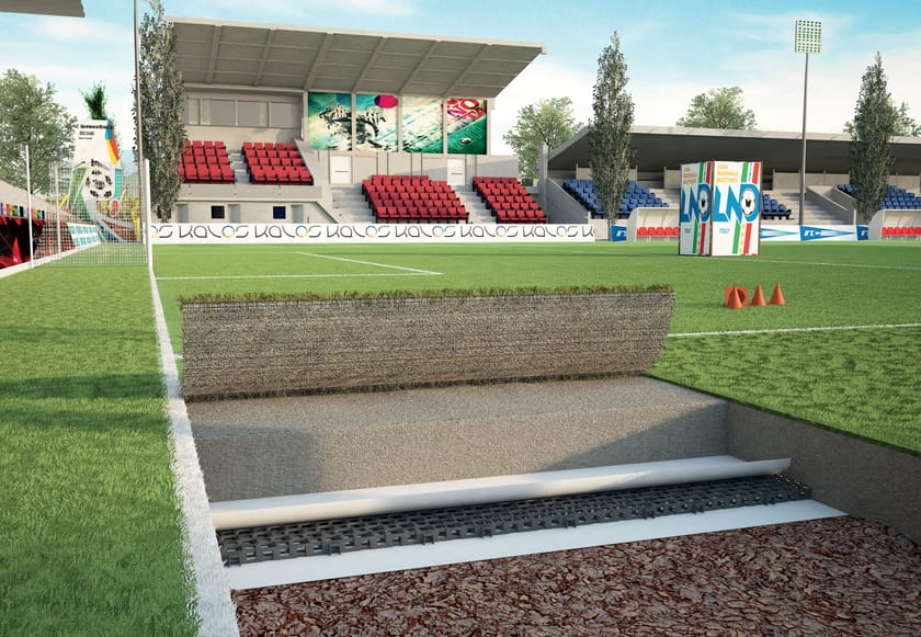 GEOCELL Earth retaining wall drainange and protection system By Geoplast