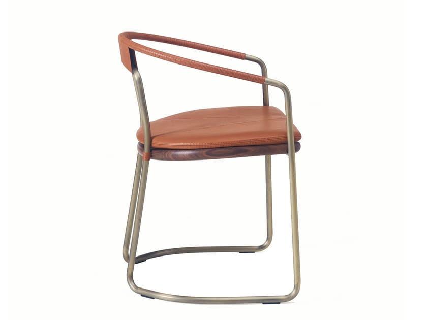 GEOMETRIC Wood and steel chair with armrests By BassamFellows | design ...