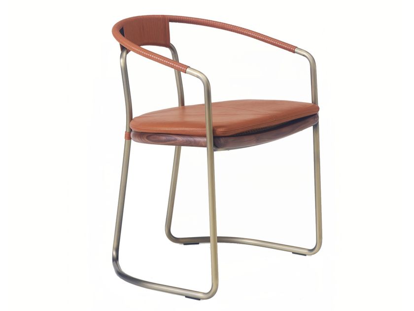 GEOMETRIC Wood and steel chair with armrests By BassamFellows | design ...