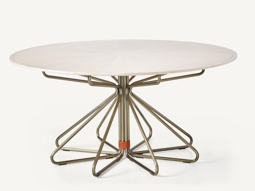 GEOMETRIC | Dining Table Round steel and wood dining table By ...