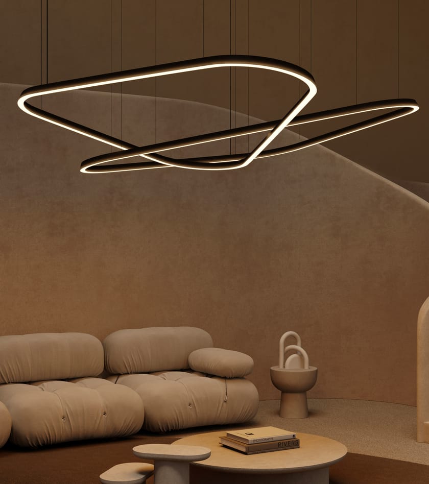 GEOMETRIC TRIANGLE Pendant lamp By LedsC4 | design Ramón Benedito