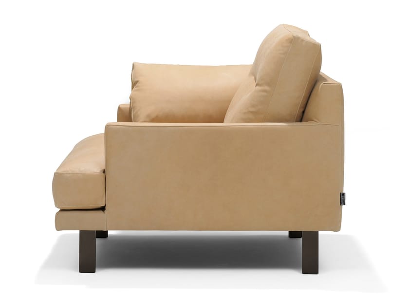 GEORGE Poltrona in pelle con braccioli By Linteloo | design Jan te Lintelo