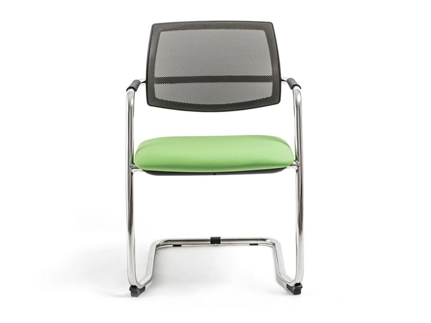 GEORGIA Cantilever fabric chair with armrests By AP Factor