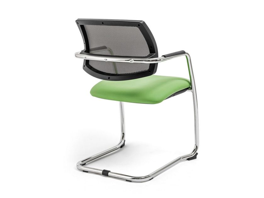 GEORGIA Cantilever fabric chair with armrests By AP Factor