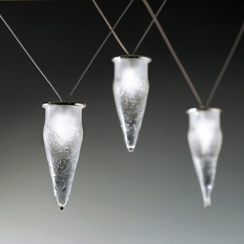 GHIACCIOLO LED Borosilicate glass pendant lamp By Album | design Pepe Tanzi