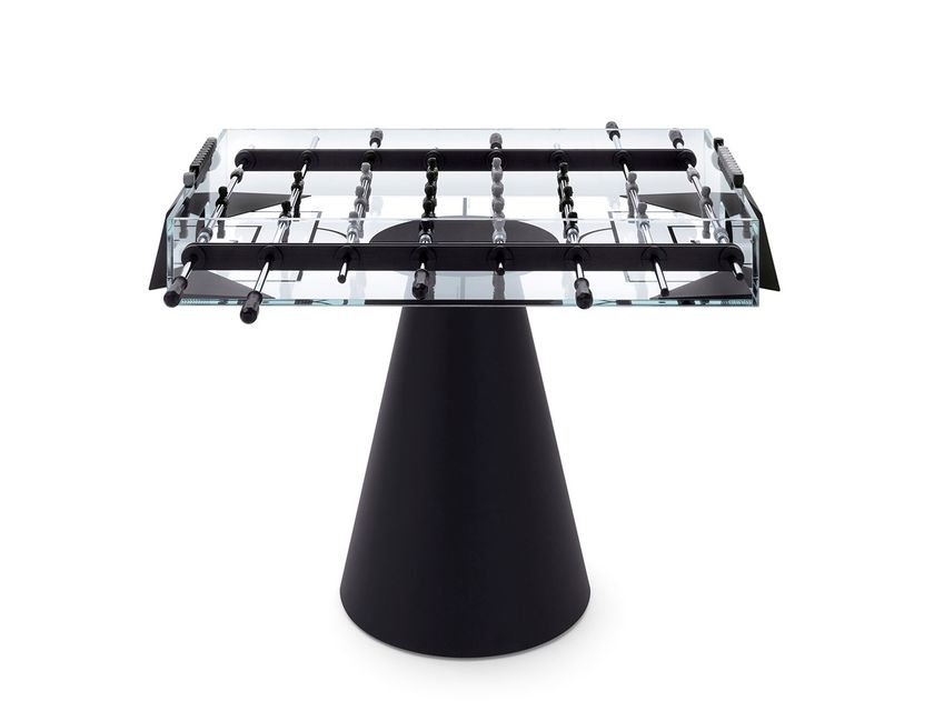 Rectangular crystal and metal football table GHOST By FAS Pendezza ...