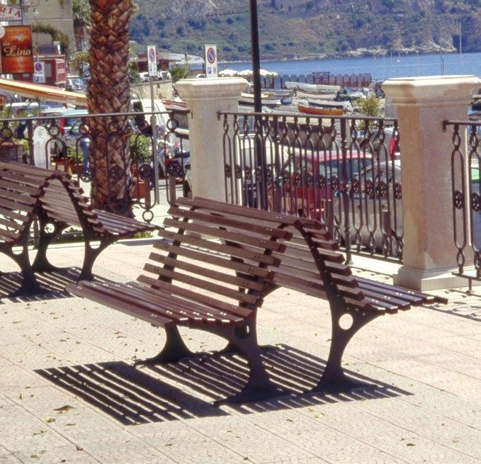 GILIA Wooden bench with back By Neri | design Studio Associato Manzi e ...