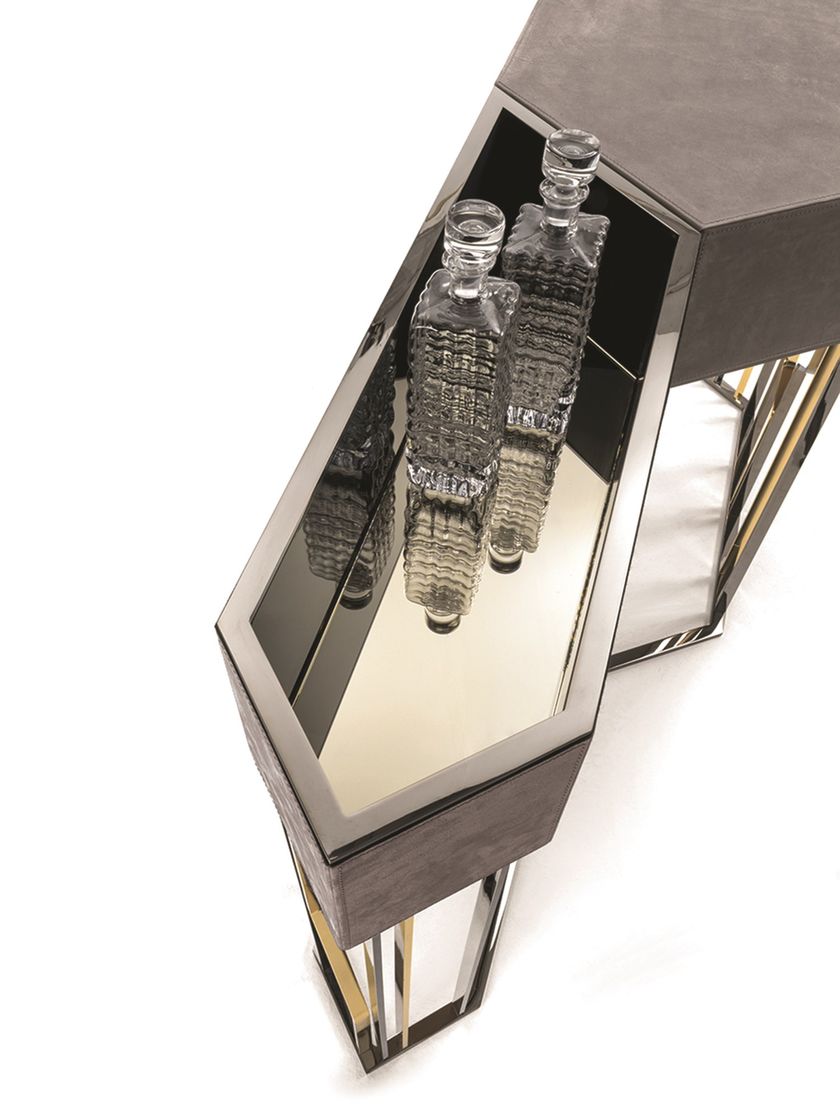 GINZA EVO Leather console table with drawers By Longhi | design ...