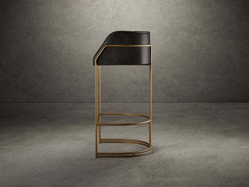 DEJA VU Upholstered high fabric stool By GIOPAGANI | design Gio Pagani