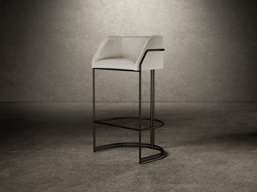 DEJA VU High upholstered fabric stool By Giopagani | design Gio Pagani