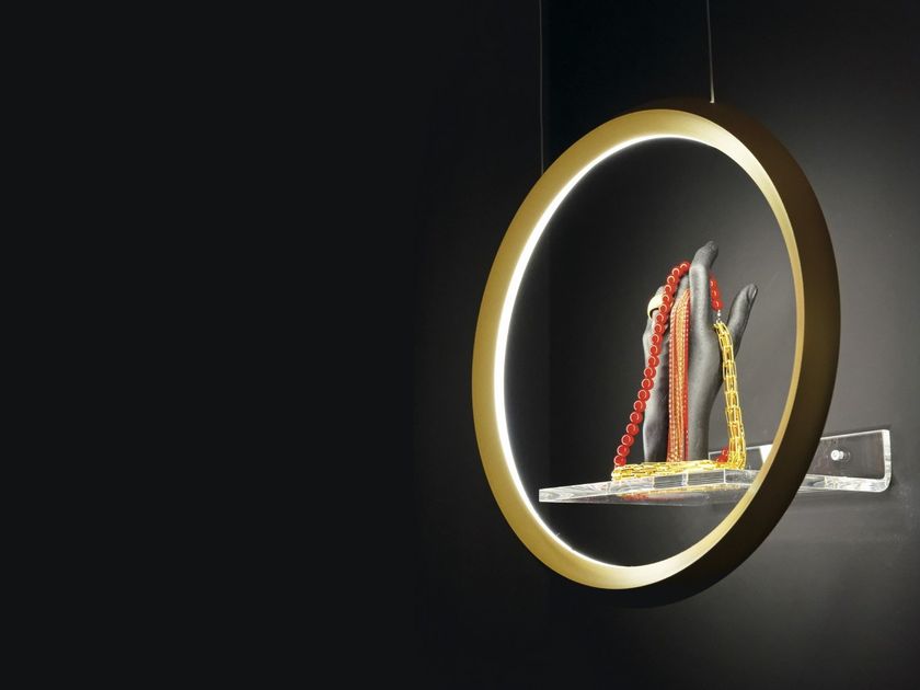 LED aluminium pendant lamp GIRATA VERTIKAL By Sattler design Markus Bischof